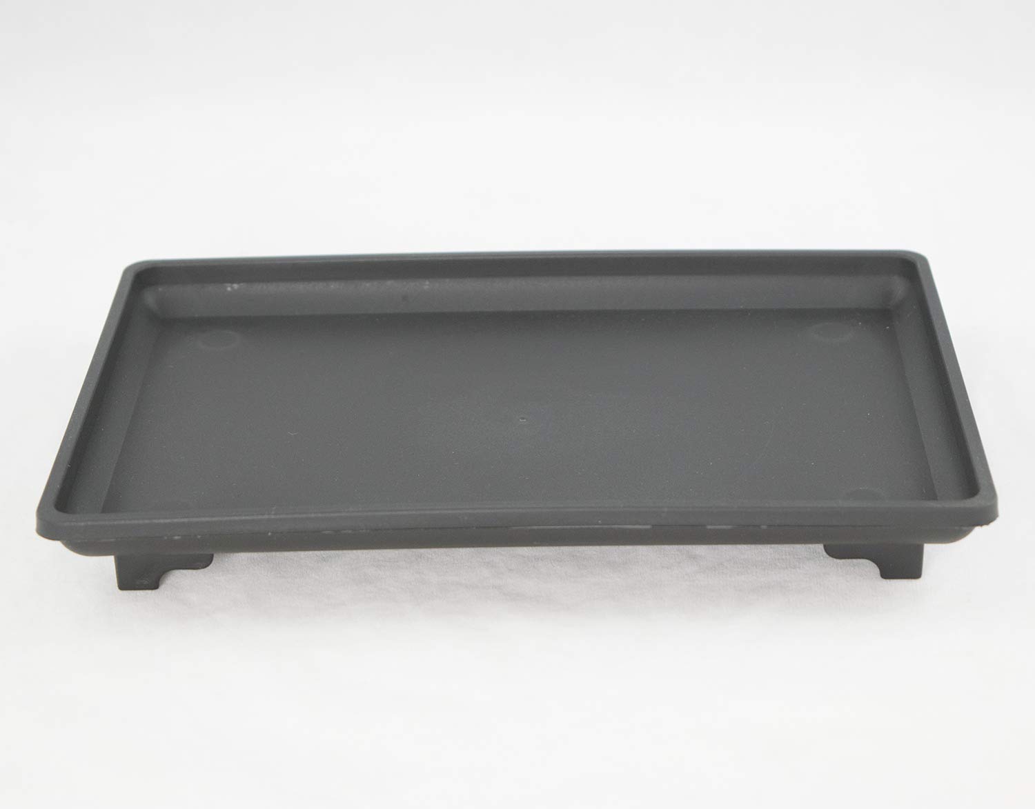 2 Rectangular Black Plastic Humidity/Drip Tray for Bonsai Tree and House Indoor Plants - 9"x 6"x 1"