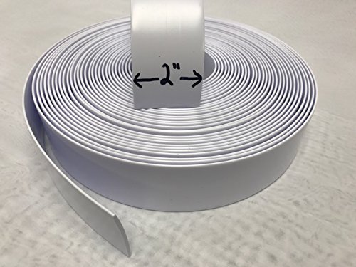 2" Wide x 200' Roll Vinyl Strap for Patio Chairs, Lawn Furniture, and Deck Chairs, Make Your Own Replacement Straps, (201 White)