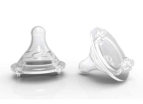 Avima 12 oz Anti Colic Infant Bottles, BPA Free, Wide Neck with Fast Flow Nipples (Set of 3)