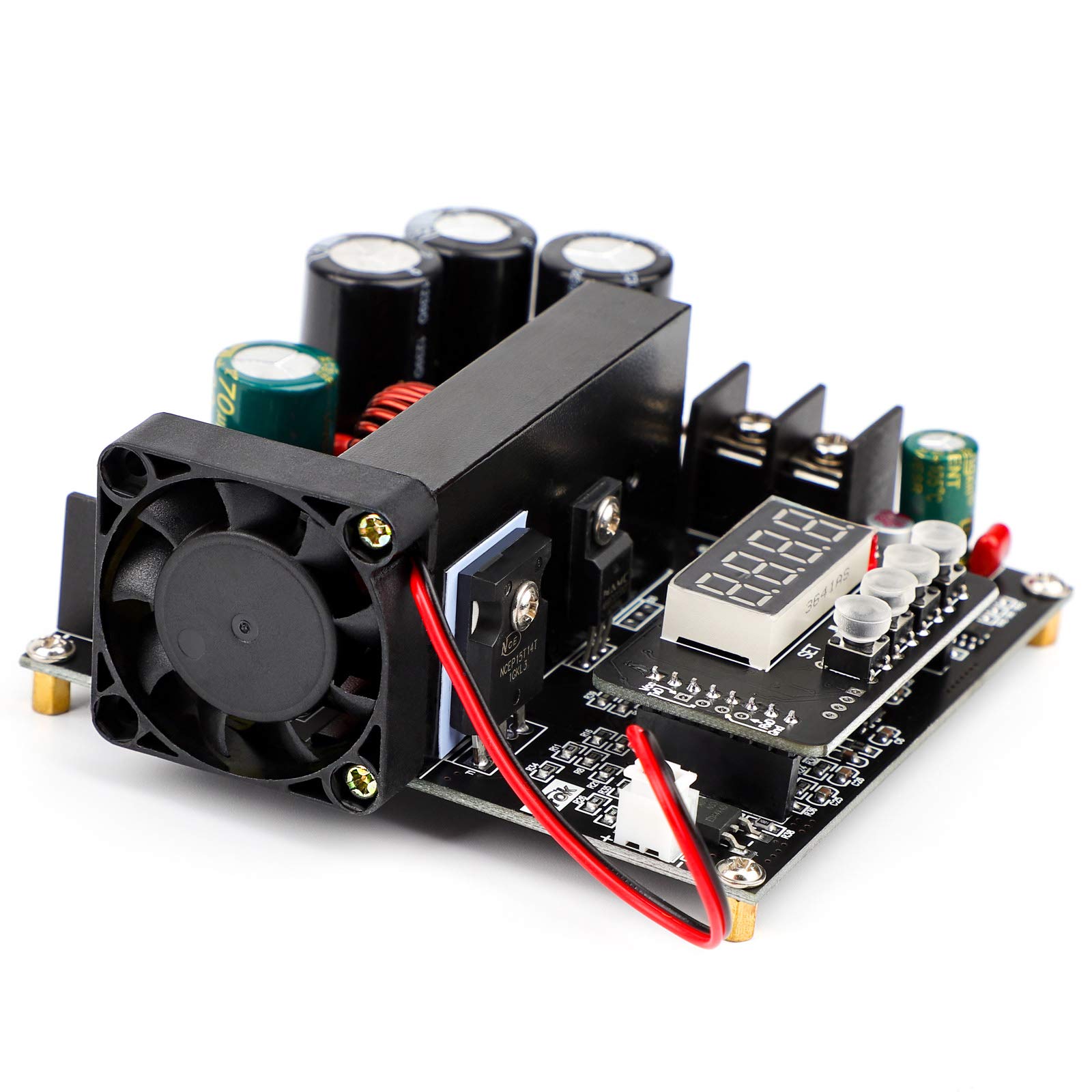 DROK DC Boost Converter 900W, 8-60V to 10-120V 15A Step Up Converter Adjustable Voltage Regulator Output 48V 24V 12V Power Supply with LED Display Cooling Fan