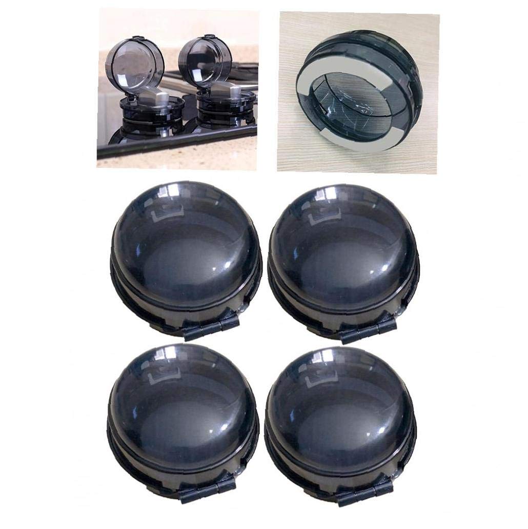 LHDD Gas Safety Covers Stove Oven Knob Protector Cover Child Safety Protector for Cooker Knob Kitchen Guard 4PCS Home Tools Gadgets, Standard