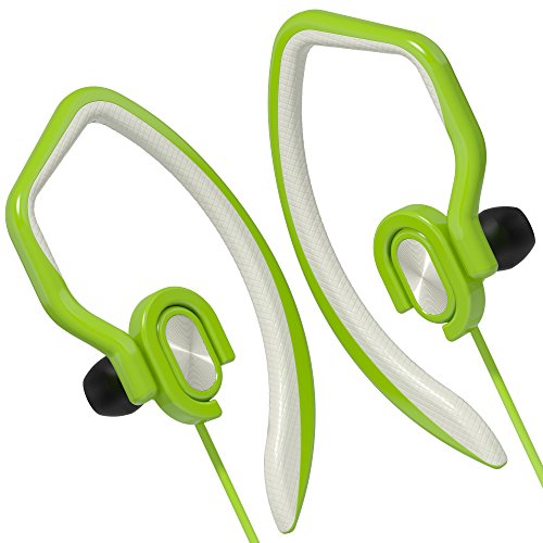 ARTIX Sport Workout Earbuds Headphones XJR, Built-in Microphone in-Ear Stereo Lightweight Wired Sweat-Proof Earphones, for Work, Travel, Running, Exercise, Works w/Smartphones, iPhone Android (Green)