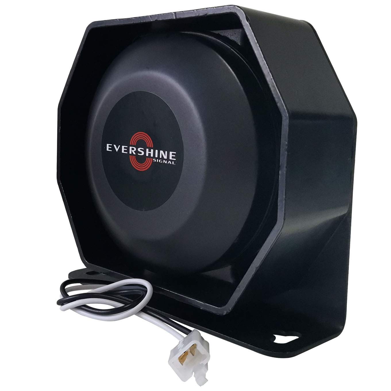Evershine Signal 12V/24V 100W Police Siren PA System Kit with Plug-to-Work Wirings Slim Speaker Handheld Microphone Warning Emergency Sirens for Vehicles Tow Truck UTV ATV Van Car POV RV