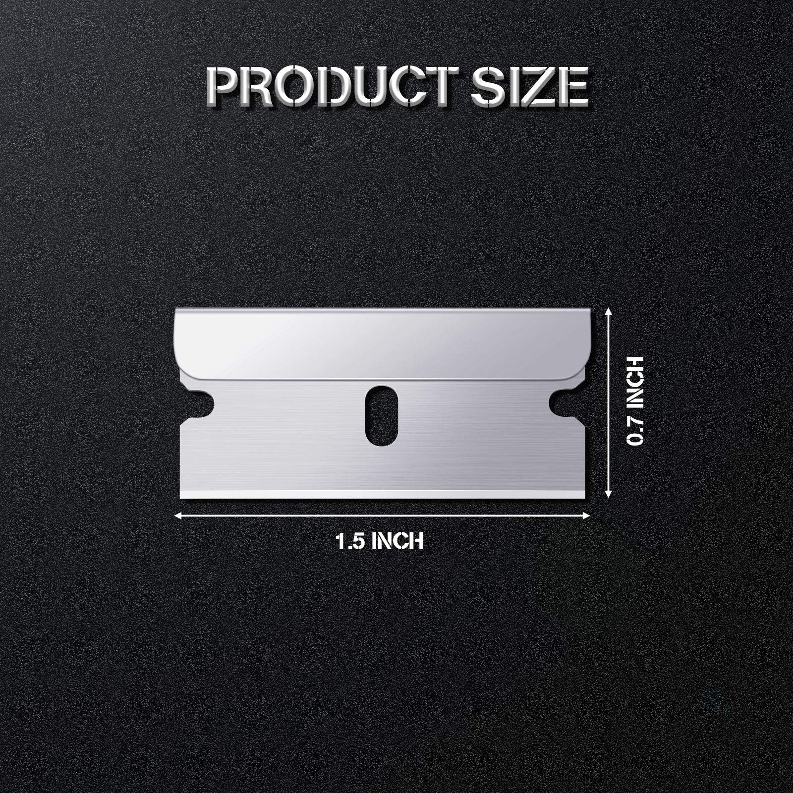 20 Pieces Single Edge Cutter Blade Industrial Razor Blades for Scraper, Safety Straight Edge Razors, Box Carton Cutter Replacement Blades, Glass and Paint Scraper Razor Blades