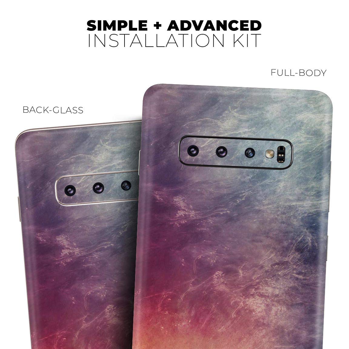 DesignSkinz Abstract Fire & Ice V19 Protective Vinyl Decal Wrap Skin Cover Compatible with The Samsung Galaxy S20 (Screen Trim & Back Glass Skin)