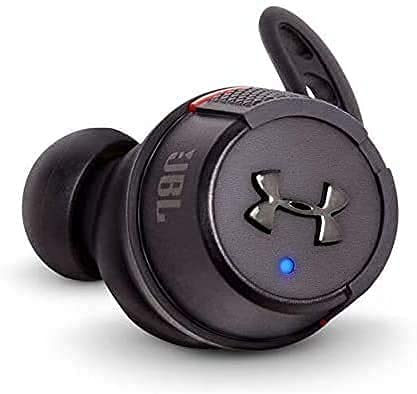 JBL UA True Wireless Flash Sport in-Ear Headphones On-The-Go Bundle with Deluxe CCI Premium Case (Black) (Renewed)