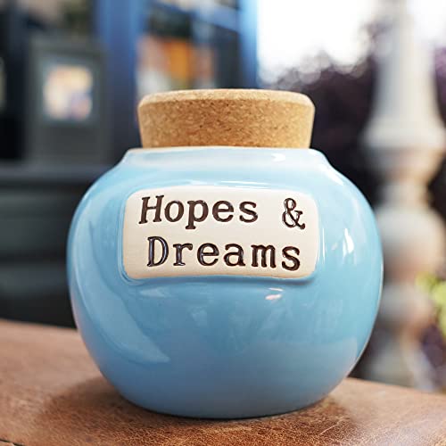 Cottage Creek Hopes and Dreams Jar, Ceramic Keepsake Jar, Wedding Wishes, Friend Gifts