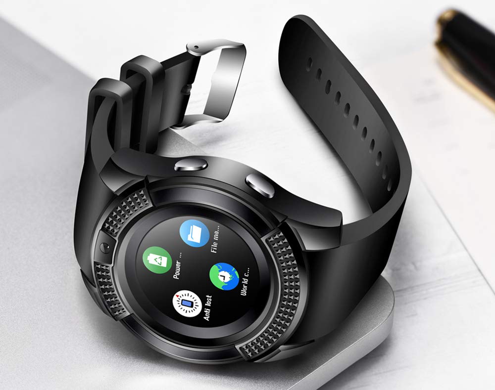 AKDSteel Y1 blueteeth Smart Watch with Touch Screen Camera/SIM Card Slot Waterproof Smart Watch Black Fashion CE