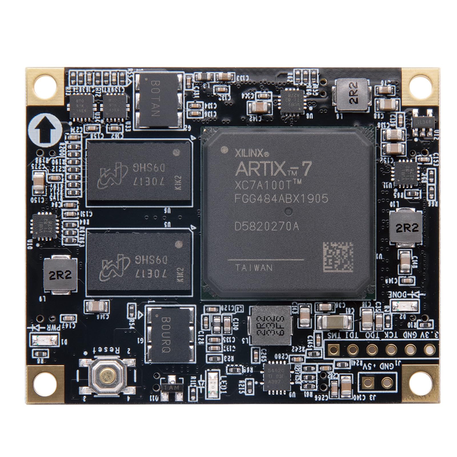 ALINX AC7100B AC7200 FPGA SoM with AMD Artix 7 XC7A100T XC7A200T 1GB DDR3 SDRAM 16 MB QSPI FPGA Core Board System on Module EMC ROHS Testing CE Certification Industrial Grade