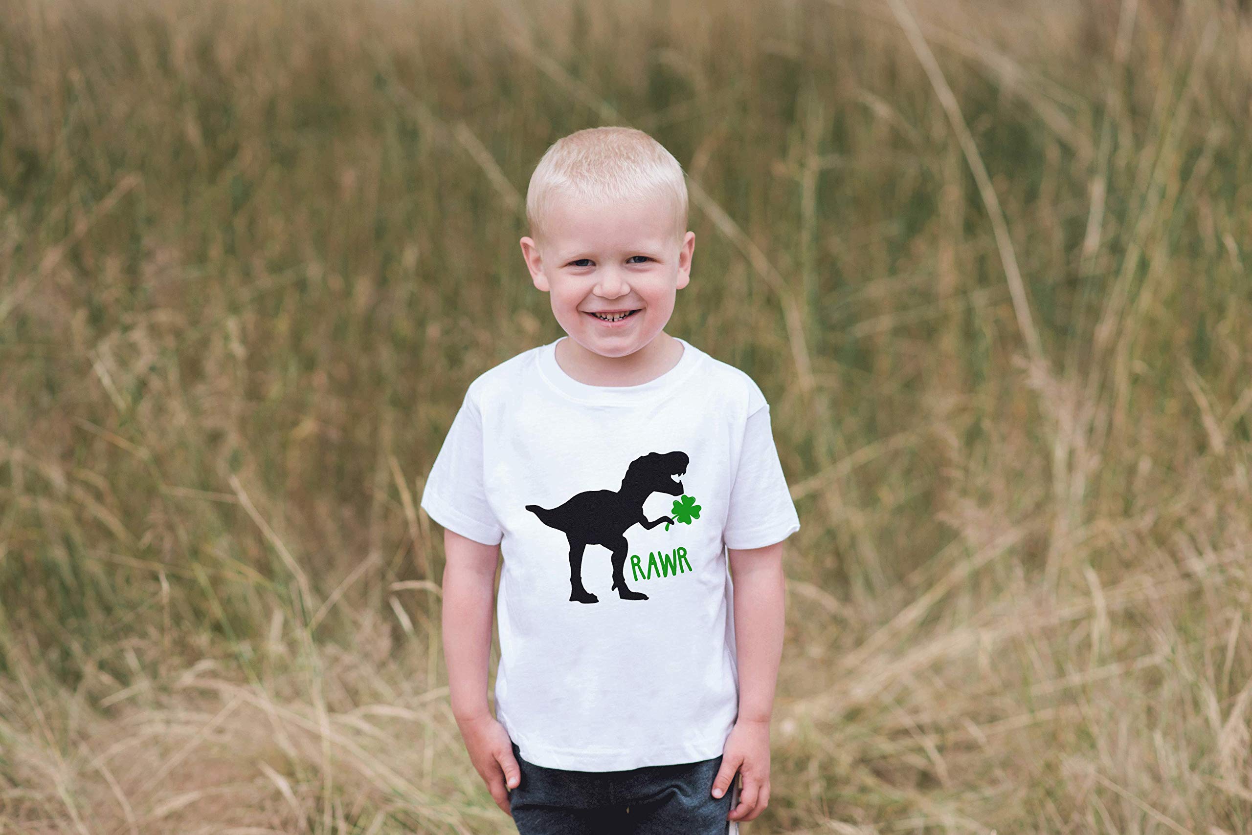 7 ate 9 Apparel Kids Dinosaur St. Patricks Day 2T T-Shirt Green