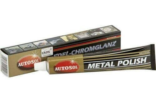 Autosol Metal Chrome Aluminum Polish Buffer with 3pc Drill Buff Kit - 3.5 Ounce Tube