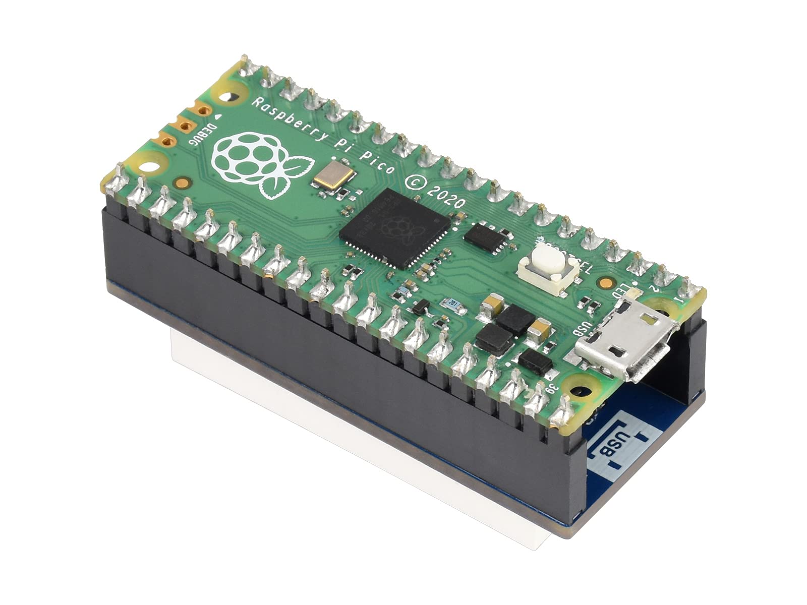 waveshare 4-Digit 8-Segment Display Module for Raspberry Pi Pico Embedded 74HC595 Driver SPI-Compatible Comes with Raspberry Pi Pico C/C++ and MicroPython Demo