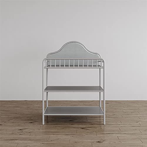 Little Seeds Piper Upholstered Metal Changing Table, Nursery Furniture, Dove Gray