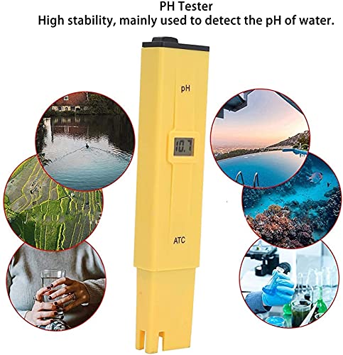 YUESFZ Precise Water Acidity Meter PH Tester Pen Digital Water Quality Tester Acidity Meter 0.0-14.0pH Practical Water Quality Detector