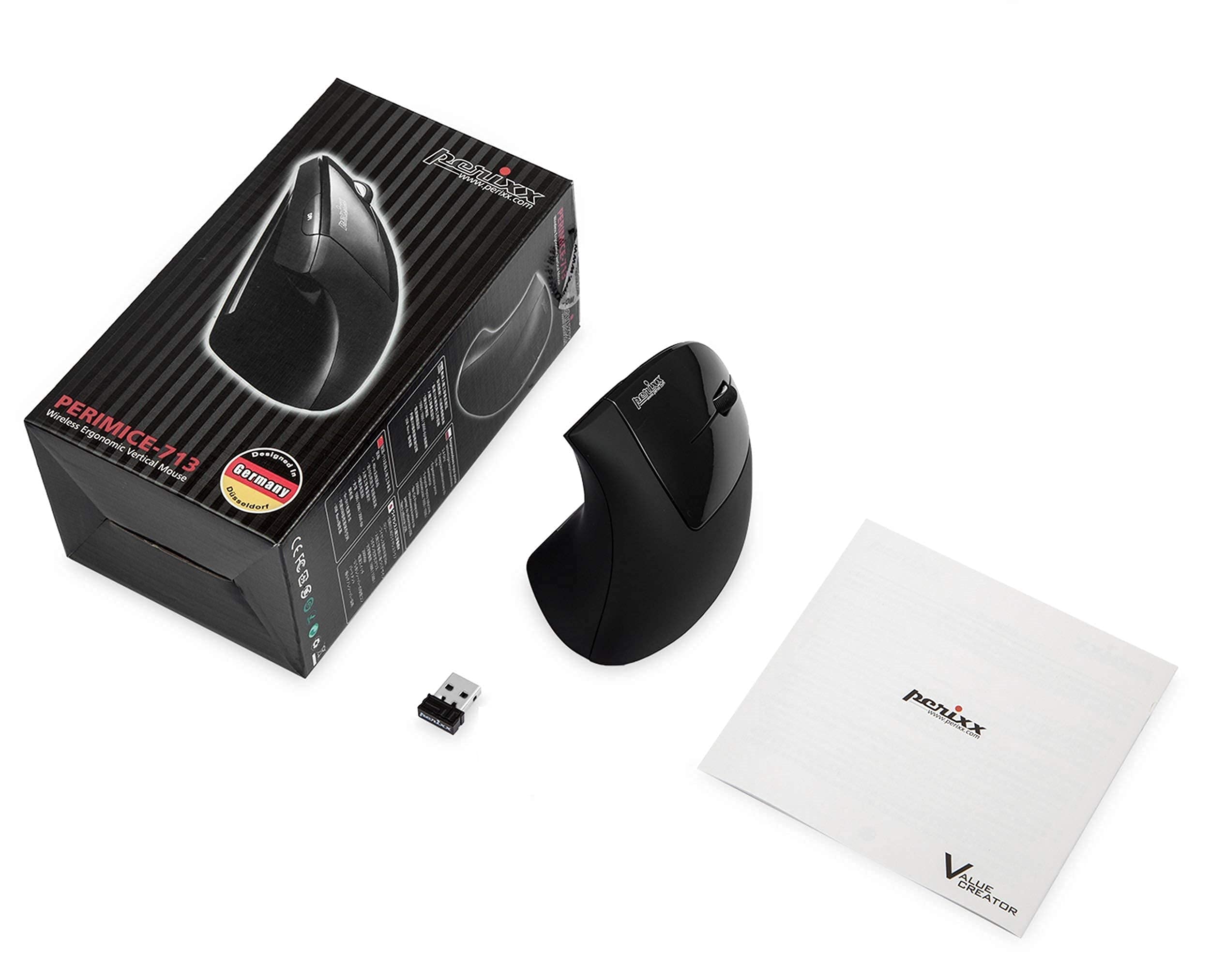 Ergonomic Bundle PERIBOARD-612 Wireless Ergonomic Keyboard with PERIMICE-713 Wireless Vertical Mouse