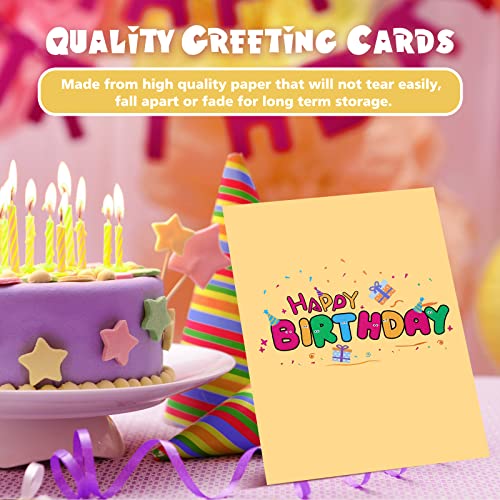 3D Pop Up Birthday Card Siumir Birthday Greeting Card with Envelope Gift Card Numbers 0-9 Personalized for Kids, Women, Men