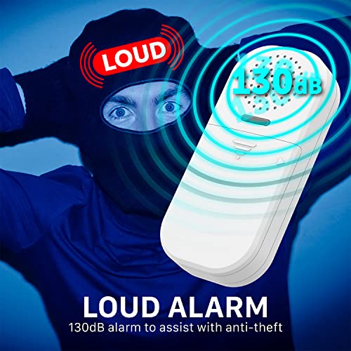 Fosmon Wireless Door Alarms for Home Security with Remote, Battery-Powered 130dB Door and Window Sensor Alarms for Kids Safety, Dementia Patients, Pool Door - 2 Pack