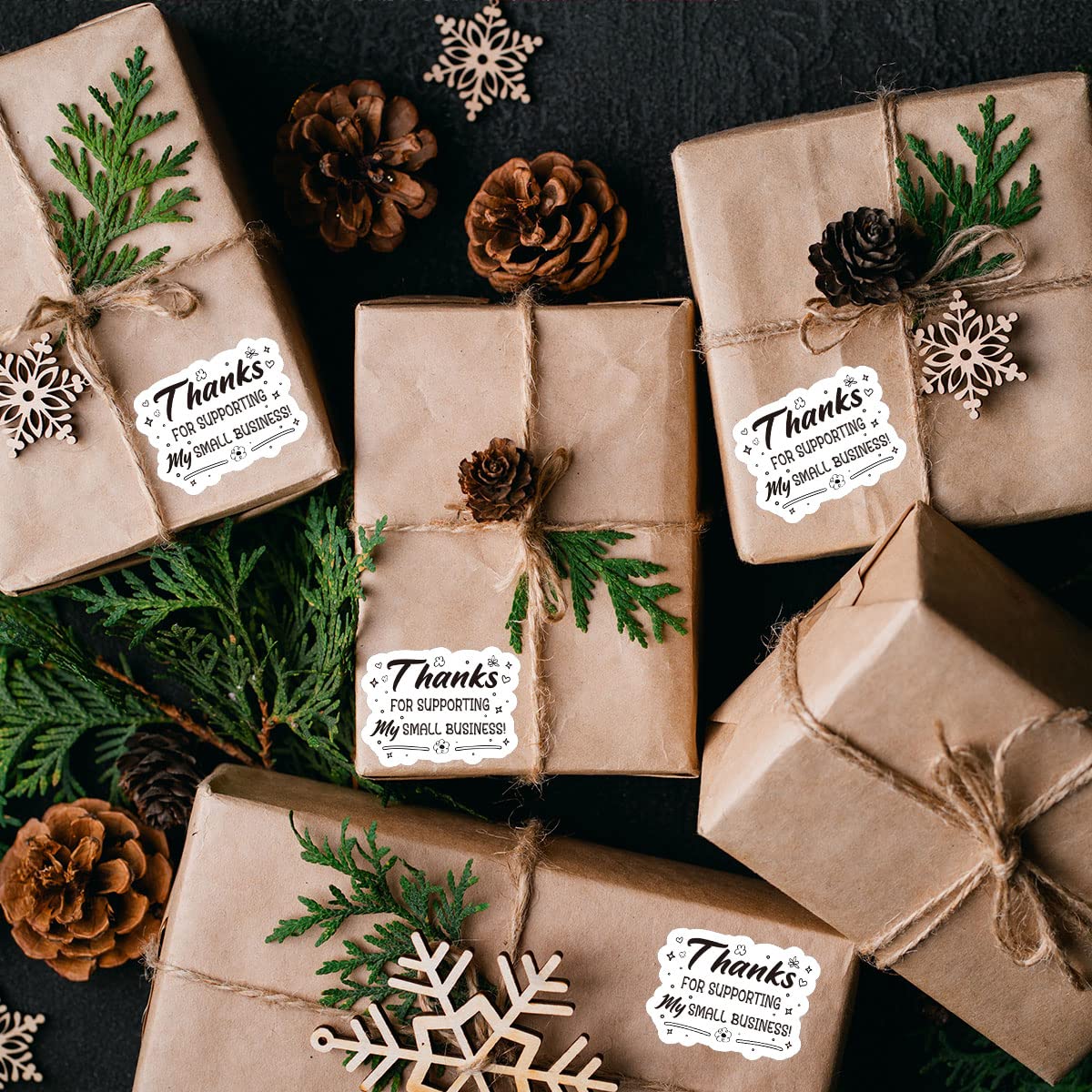 Littlefa 1.5” Thank for Supporting My Small Business with Cute Design Stickers,Thank You Stickers,Small Business Stickers, Envelopes Stickers, Gift Bags Packaging 500 PCS