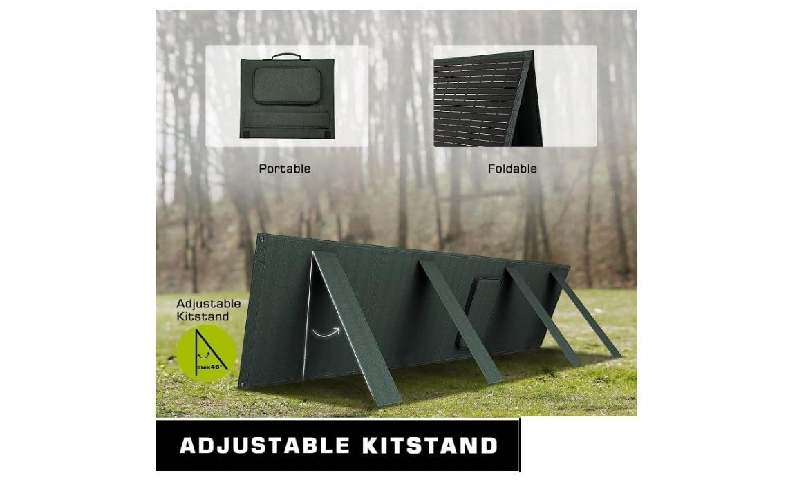 110W Portable Solar Panel for Portable Power Station & Foldable Solar Panels Cell Solar Charger Power Equipment for Outdoor Camping Fishing RV Outdoor