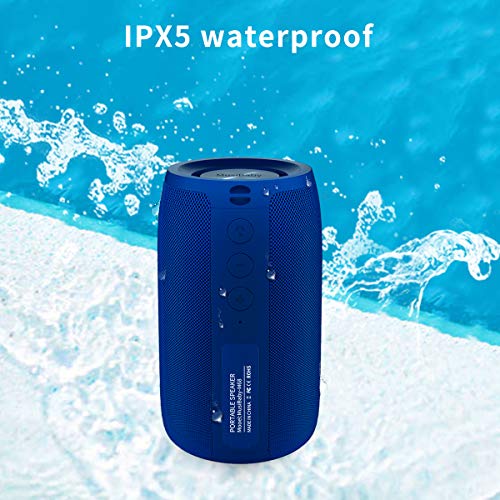 Bluetooth Speaker,MusiBaby Speakers,Outdoor, Portable,Waterproof,Wireless Speakers,Dual Pairing, Bluetooth 5.0,Loud Stereo,Booming Bass,1500 Mins Playtime for Home,Party(M68) (Blue)
