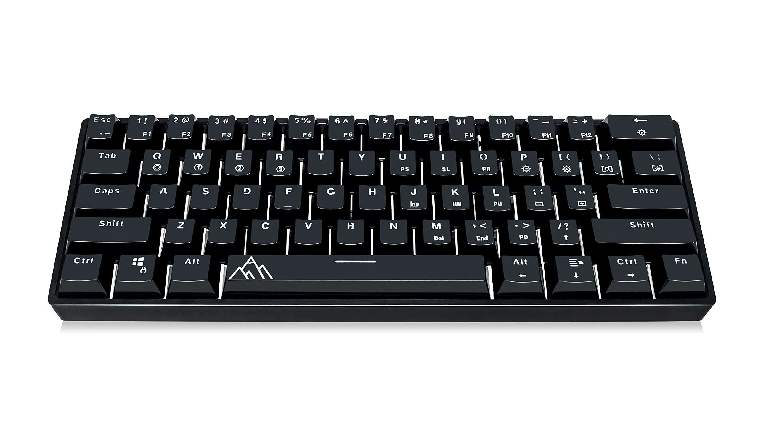 ASCENY GK61 - Hot-Swappable 60% Mechanical Keyboard with Extra Colorful Keycaps, RGB Lights, Spill Proof, Optical Switches (Gateron Brown)