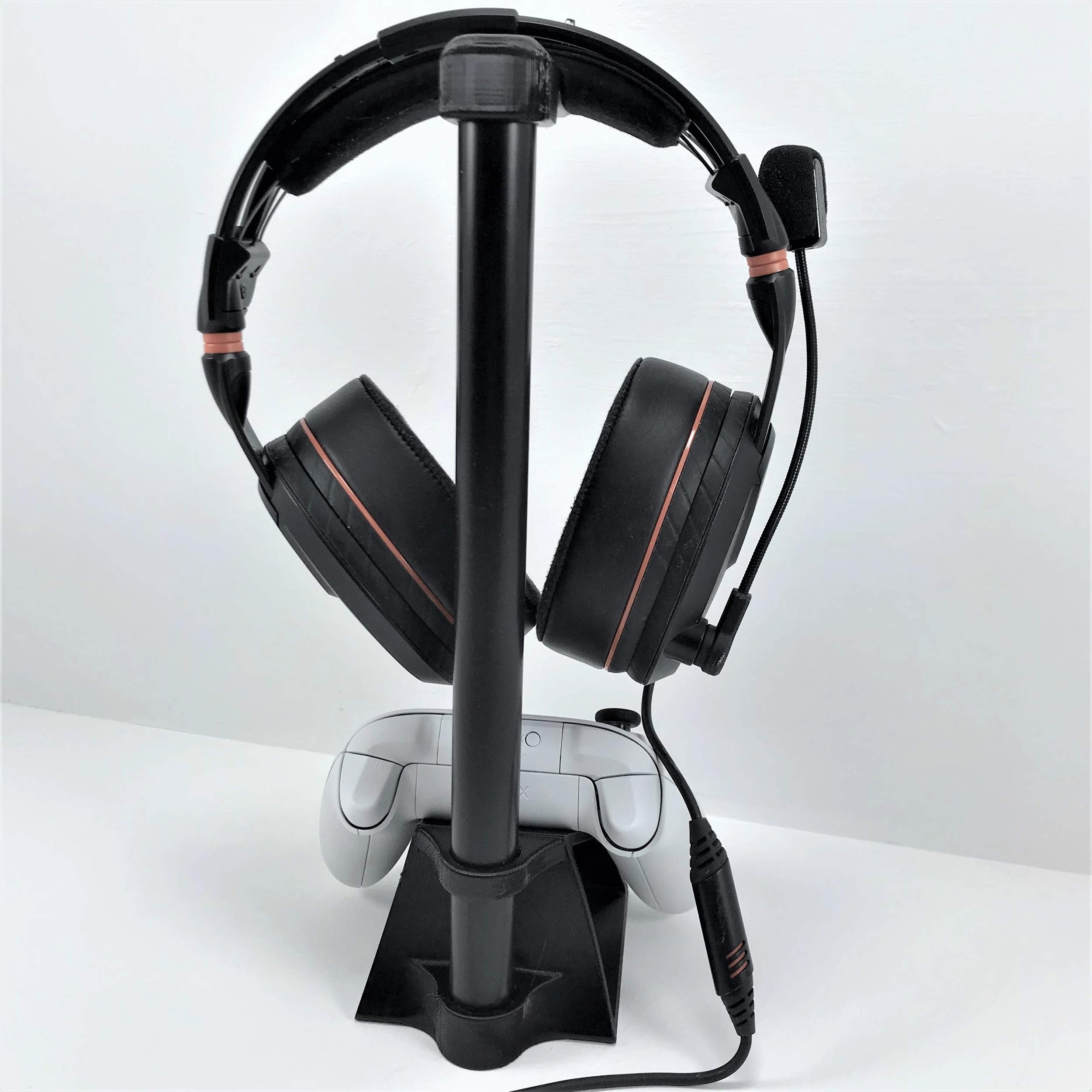 3D Cabin Product Compatible with Xbox Controller Stand and Headphone Hanger/Holder for Xbox Series X/Series S/One/One S/One X Remote Black