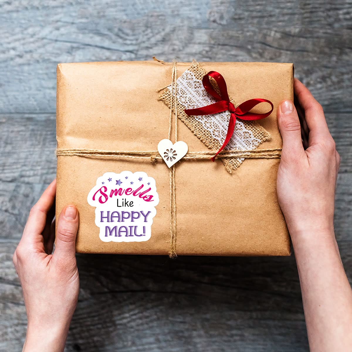 Littlefa Funny Smells Like Happy Mail Stickers,Mail Stickers,Small Business Stickers,Envelopes Seal Stickers,Cute Mail Packaging Stickers 500 PCS