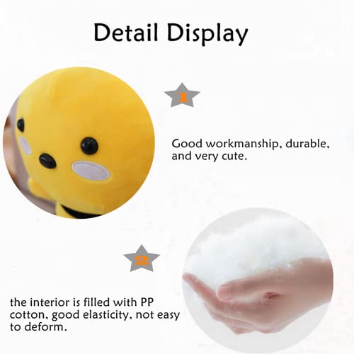 AUCOOMA Stuffed Bee Animal Plush, Cute Honeybee Plushie Toy for Kids, Girls, Doll 7.8"
