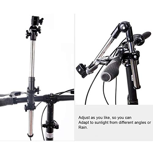 Umbrella Mount Holder, Adjustable Umbrella Mount Stand No Need Wrench to Attach/Detach Umbrella Clamp for Wheelchair, Walker, Rollator, Bicycle, Pram, Stroller(Black)