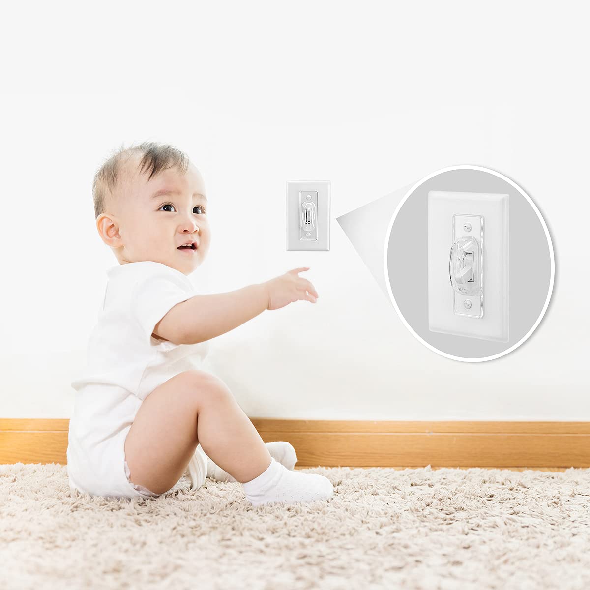 Light Switch Guard Cover, 6Pack Clear, Switch Cover Guard, Toggle Switch Cover, Light Switch Lock, Light Switch Blocker, Child Proof Light Switch Cover Guard