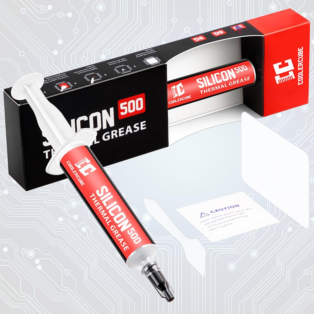 CoolerCube Thermal Paste, 3g CPU Thermal Compound Paste, Heatsink Paste for All Coolers, CPU, GPU, IC Processor, Carbon Based High Performance, Thermal Interface Material