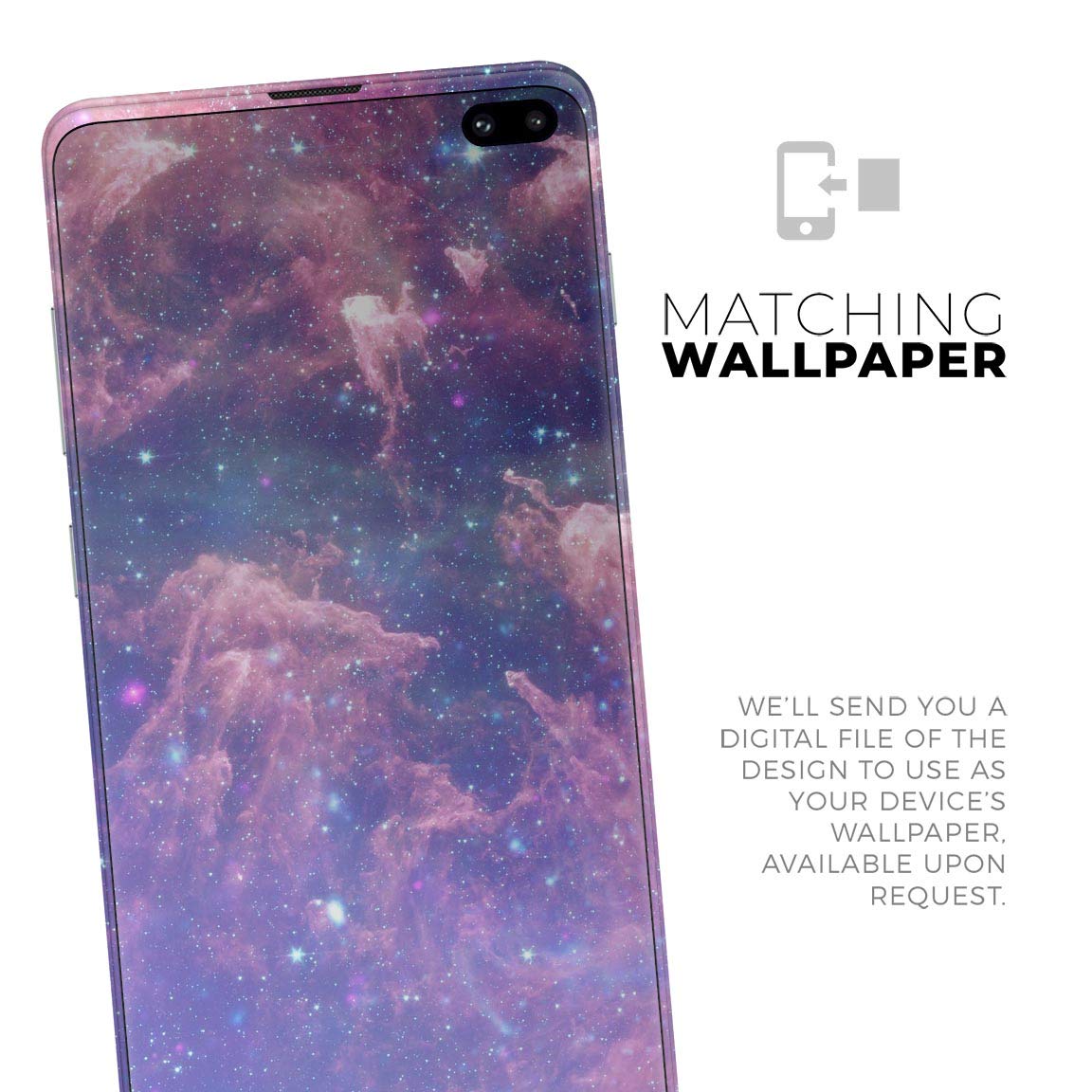 DesignSkinz Colorful Nebula Protective Vinyl Decal Wrap Skin Cover Compatible with The Samsung Galaxy S20 (Screen Trim & Back Glass Skin)