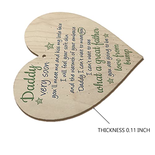 Dadaly Decor Daddy to Be Sign Gifts from Bump for Dad/Father New Born Baby Son Daughter Plaque