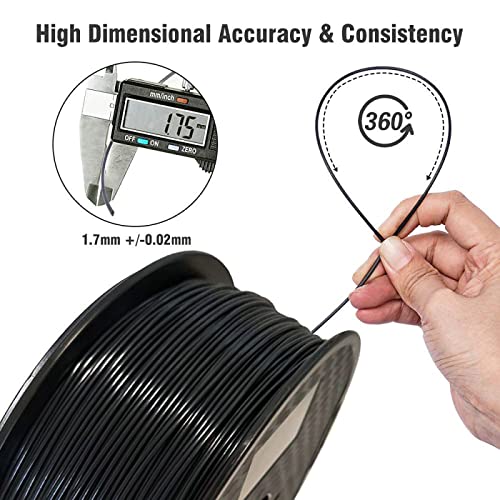 3D Printer Filament Consumables Carbon Fiber PLA 1.75mm Carbon Fiber Material 30% Carbon Fiber 1kg Spool