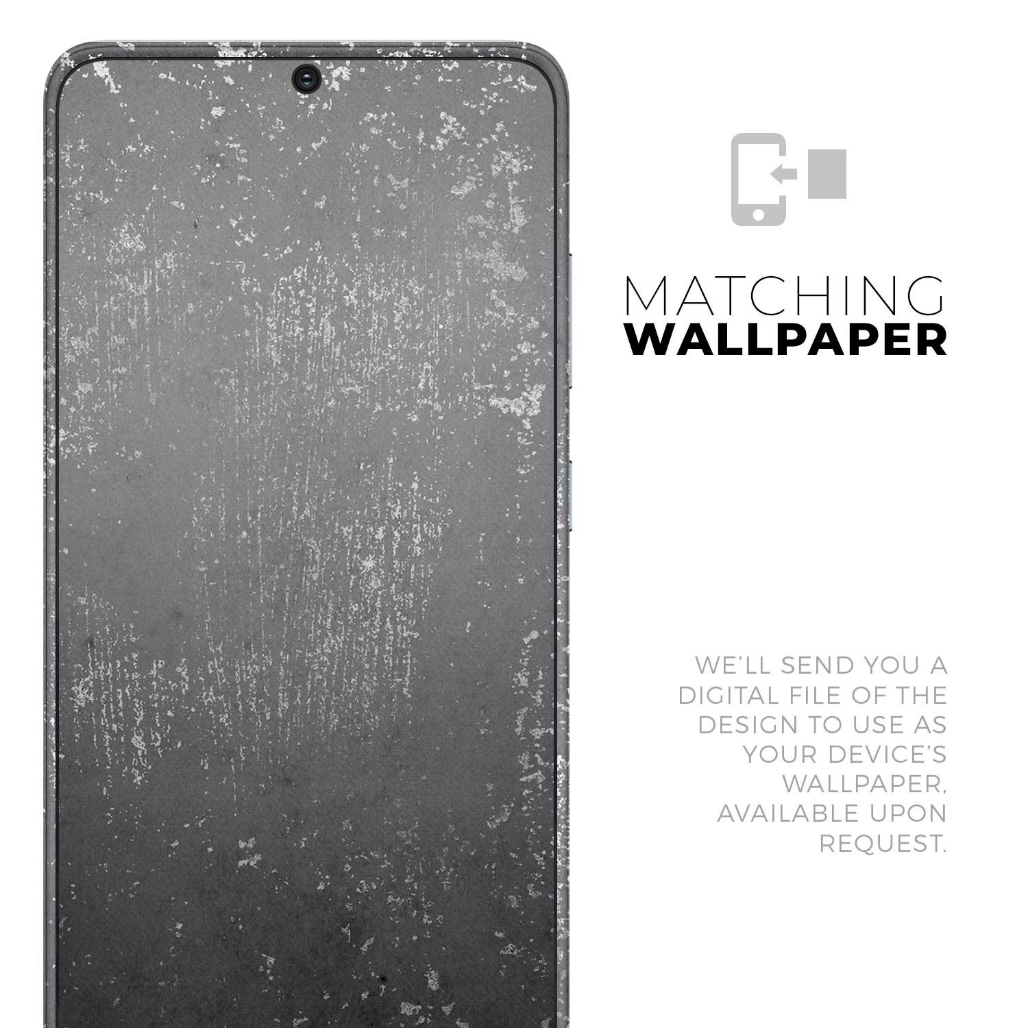 DesignSkinz Distressed Silver Texture v14 Protective Vinyl Decal Wrap Skin Cover Compatible with The Samsung Galaxy S20 (Screen Trim & Back Glass Skin)