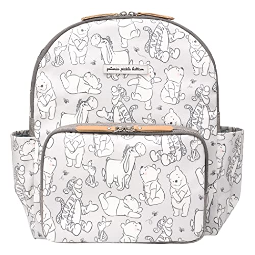 Petunia Pickle Bottom District Diaper Bag Backpack for On-The-Go Parents, Stylish, Spacious & Secure, Lightweight & Easy to Clean, Perfect for Everyday Use or Travel (Disney's Playful Pooh)