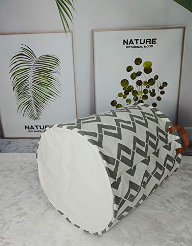 ASKETAM Fabric Laundry Basket Canvas Laundry Hamper for Dirty Clothes Toy Organizer Kid Nursery Room Decor Basket(Double seven)