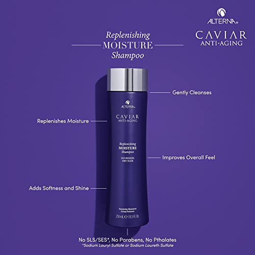 Alterna Caviar Anti-Aging Replenishing Moisture Travel Kit | For Dry, Brittle Hair | Protects, Restores & Hydrates | Sulfate Free, Shampoo, Conditioner, and CC Cream