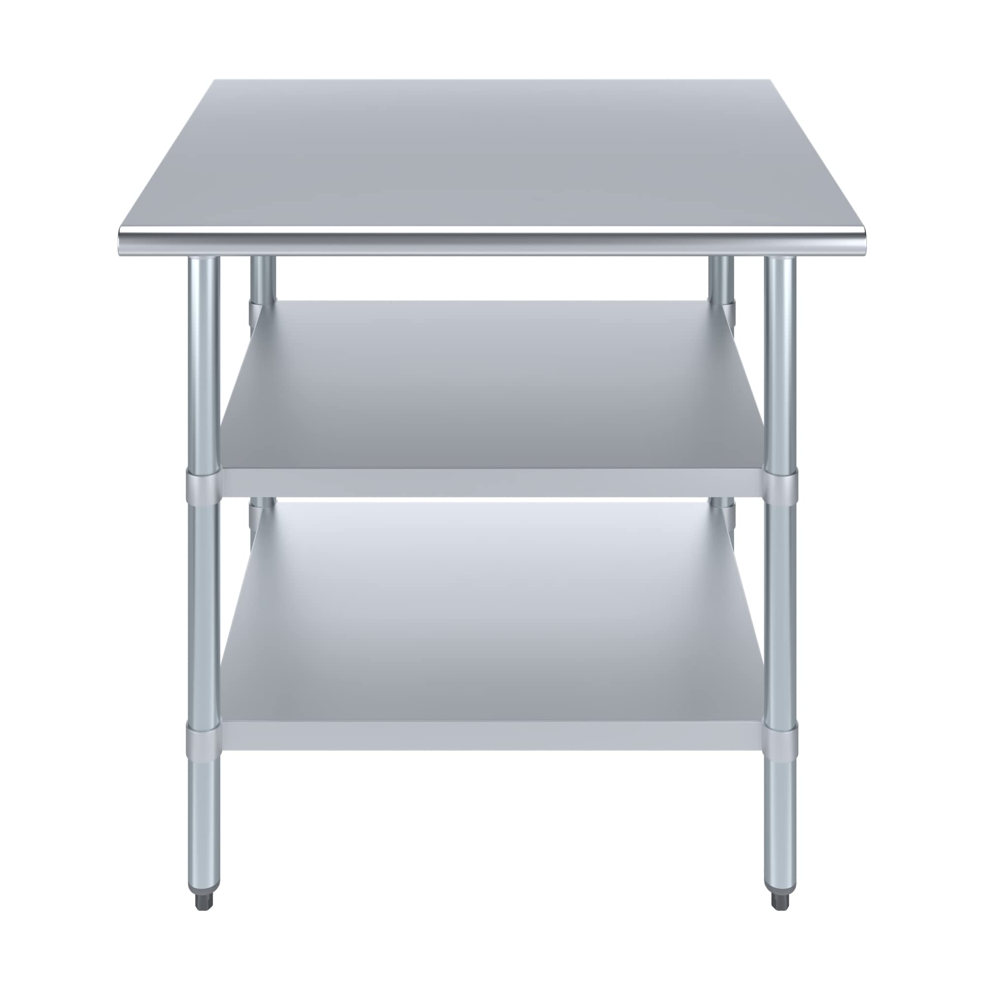 36" Long X 30" Deep Stainless Steel Work Table with 2 Shelves | Metal Food Prep Station | Commercial & Residential NSF Utility Table