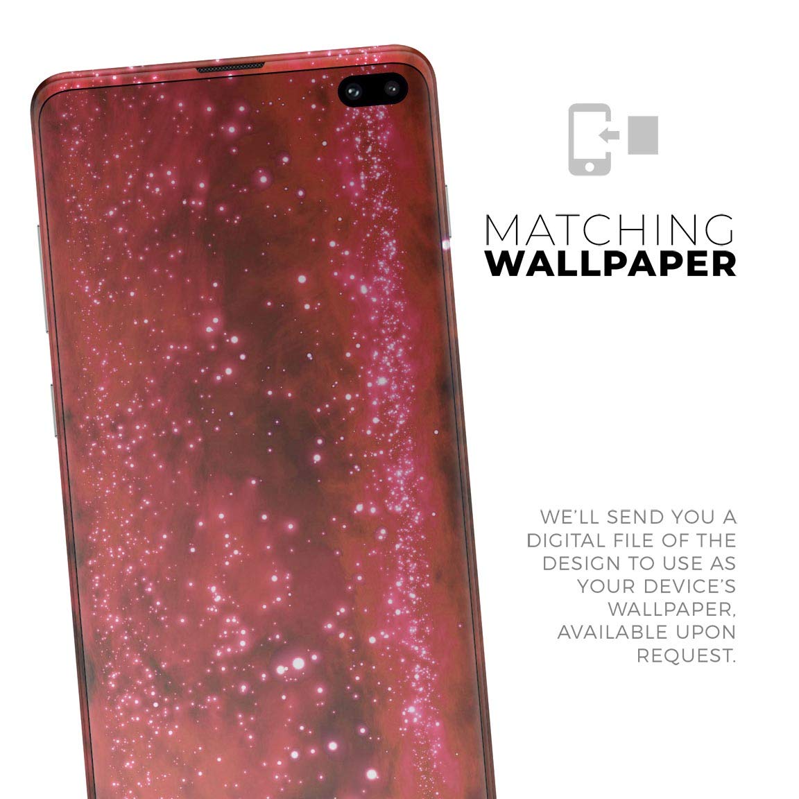 DesignSkinz Glowing Red Orbs of Light Protective Vinyl Decal Wrap Skin Cover Compatible with The Samsung Galaxy S20 (Screen Trim & Back Glass Skin)