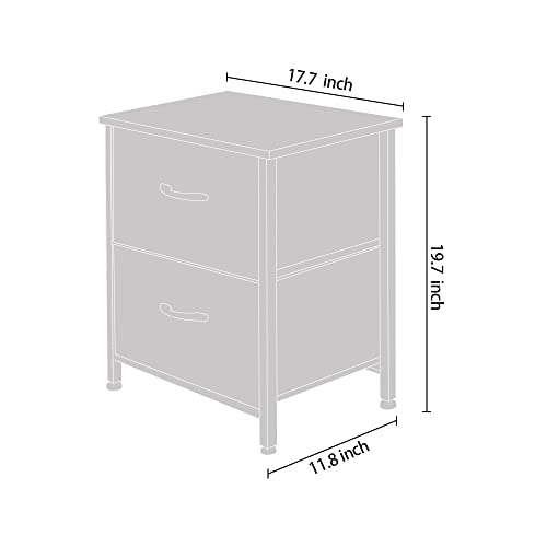 AZL1 Life Concept Storage Dresser Furniture Organizer Unit with 2 Drawers for Bedroom, Hallway, Entryway and Closets, Black