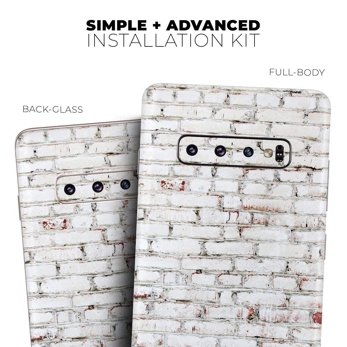 DesignSkinz Grungy Red & White Brick Wall Protective Vinyl Decal Wrap Skin Cover Compatible with The Samsung Galaxy S20 (Screen Trim & Back Glass Skin)