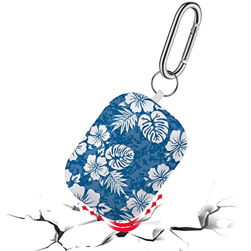 Art-Strap Protective Case, Compatible with AirPods Pro - Shockproof Soft TPU Gel Case Cover with Keychain Carabiner Replacement for Apple AirPods Pro (Aloha Hawaiian Flowers)