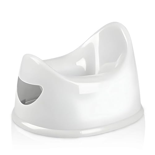 Apybaby Potty Training Seat | Safe Potty Training Toilet Seat for Boys & Girls | Slip Resistant & Comfortable Toilet Chair for Kids & Toddlers | Lightweight & Portable (Snow White)