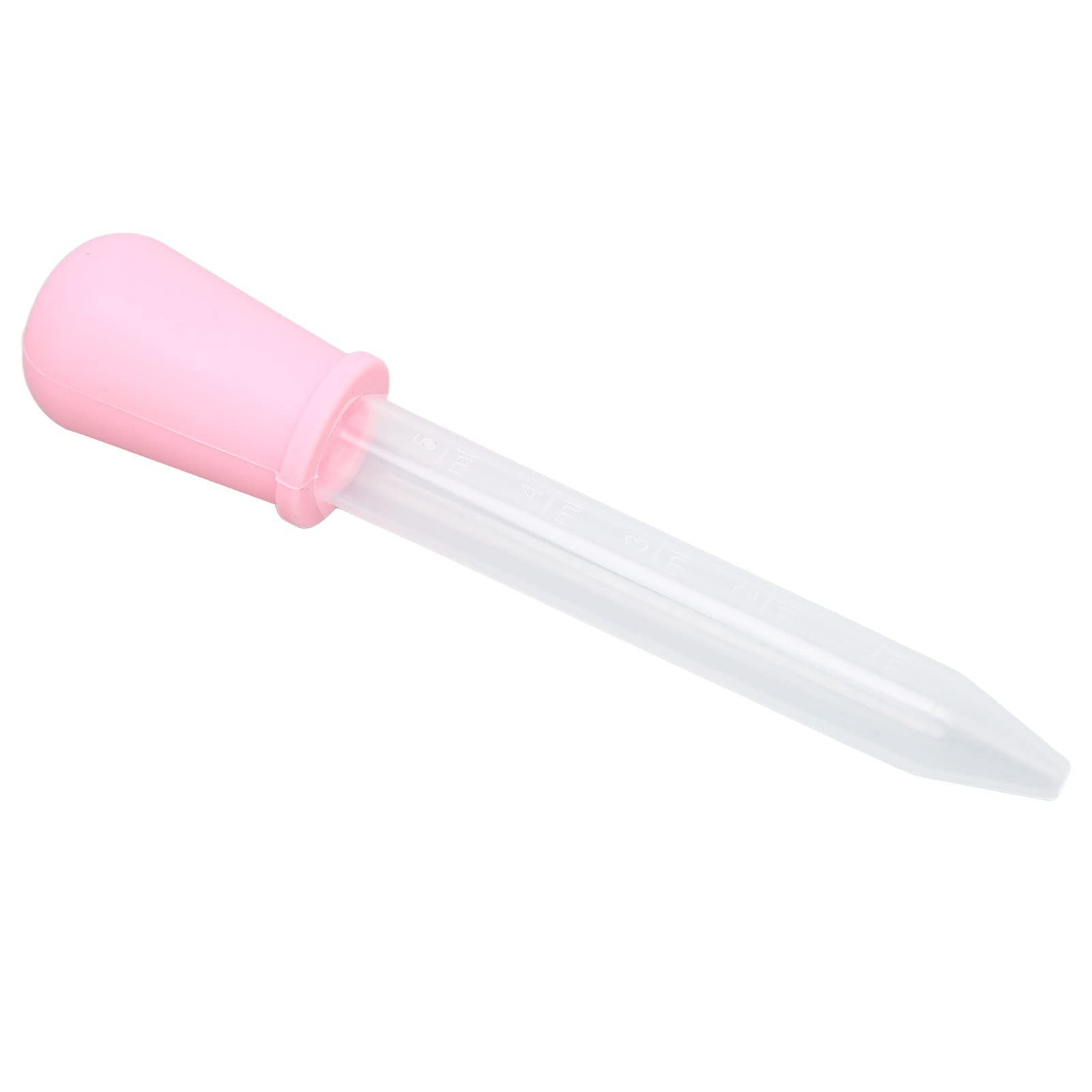 5pcs Pipettes, 5ml 120mm Length Silicone Eye Dropper, DIY Transfer Pipettes for Scientific Experiments, Paint and Glue, Food Decoration, Essential Oil, Arts and Crafts Projects(Pink)
