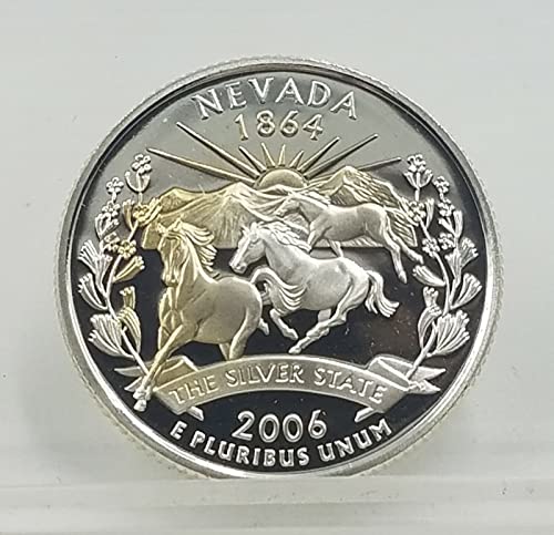 2006 S Silver PROOF Quarter 25 Cents (1/4 Dollar) Nevada Coin. From Opened Mint Set 25 Cents (1/4 Dollar) Graded By Seller Some Wear.