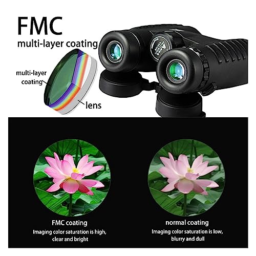 10x42 Binoculars Wide Angle Professional High Power Binoculars Bak4 Prism FMC Coated Binoculars Outdoor Camping