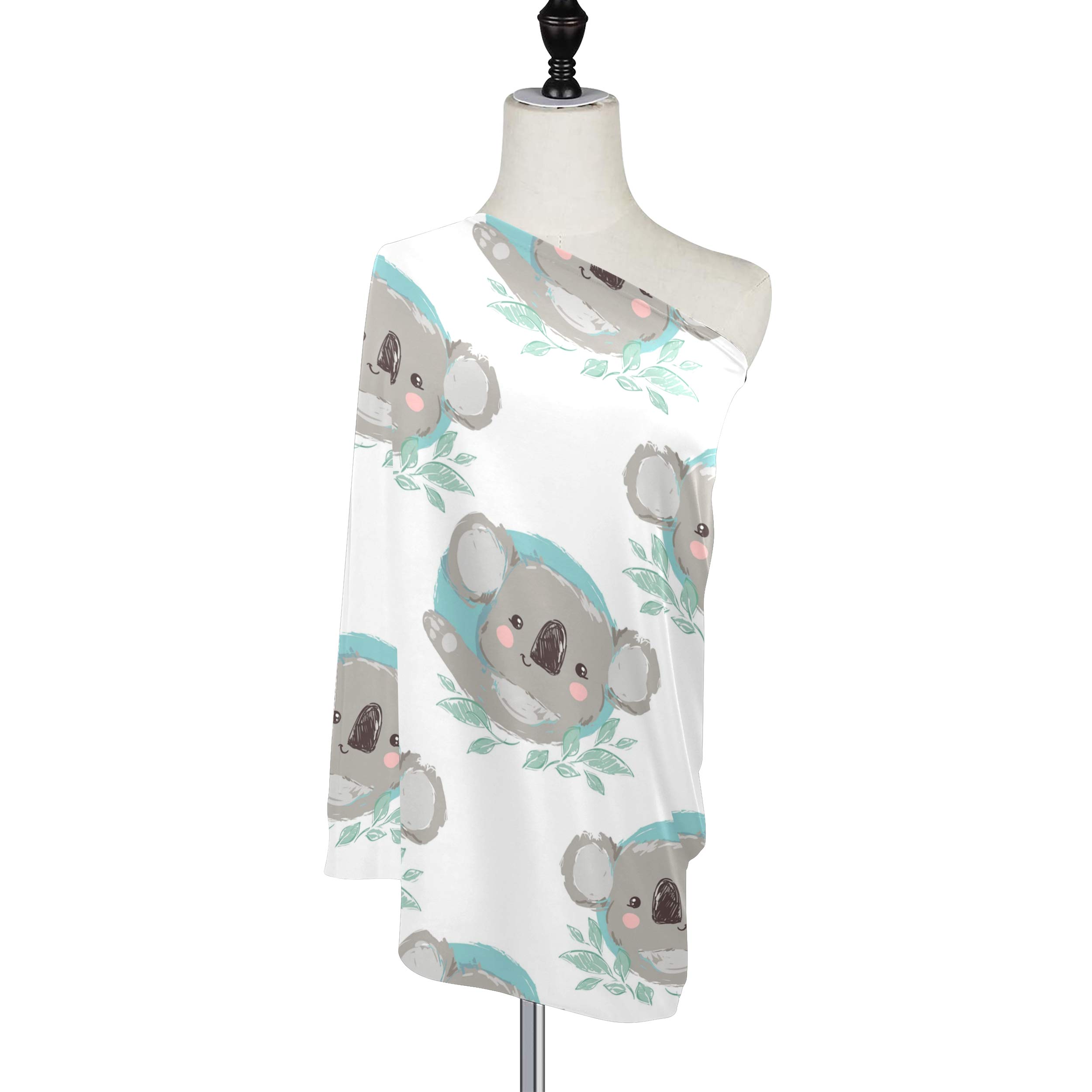 Nursing Cover Breastfeeding Scarf, Cute Koala Car Seat Covers for Babies Infant, Stroller Cover, Carseat Canopy for Boys Girls