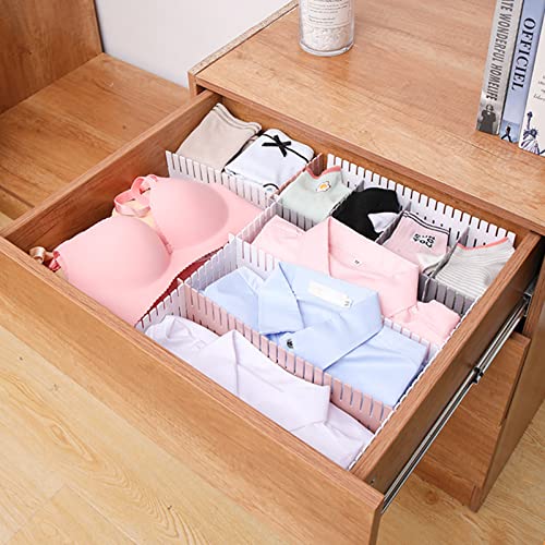 4pcs Drawer Divider Organizer,Plastic Drawer Storage Partition, Home Adjustable Clapboard,Closet Separator Tidy Organizer Container for Underwear Socks Belt Office Supplies (47 * 7CM-blue), 4pcs Dr