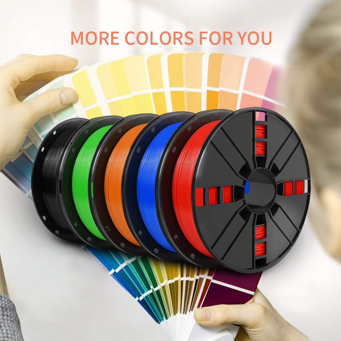 NOVAMAKER PLA Filament 1.75mm 3D Printer Filament, Black, 1kg Spool(2.2lbs), Yellow Gold, Dimensional Accuracy +/- 0.03mm, Fit FDM 3D Printer and 3D Pen